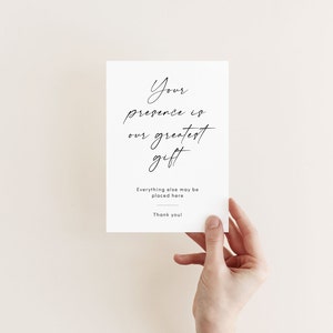 Printable Gift and Cards Table Sign Template With Calligraphy Font ...