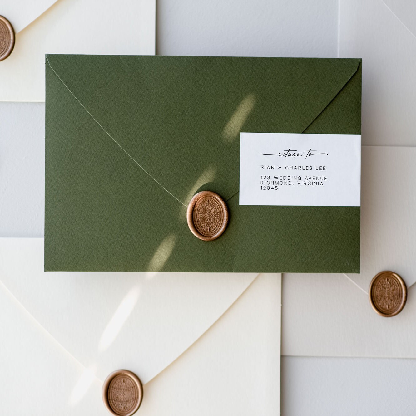 Envelopes Address Label Template Printable Minimalist Wrap Around ...