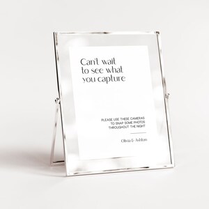 Disposable Camera Sign Template, Minimalist Capture the Memories Sign ...