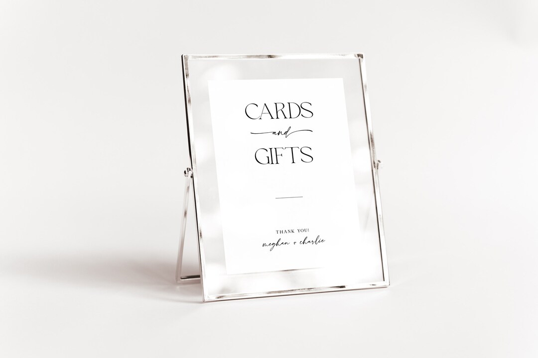 Wedding Gift Table Sign Template Modern Editable Reception - Etsy
