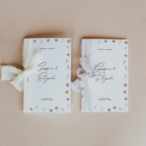 Floral Wedding Program Template Download Printable Infographic Booklet ...