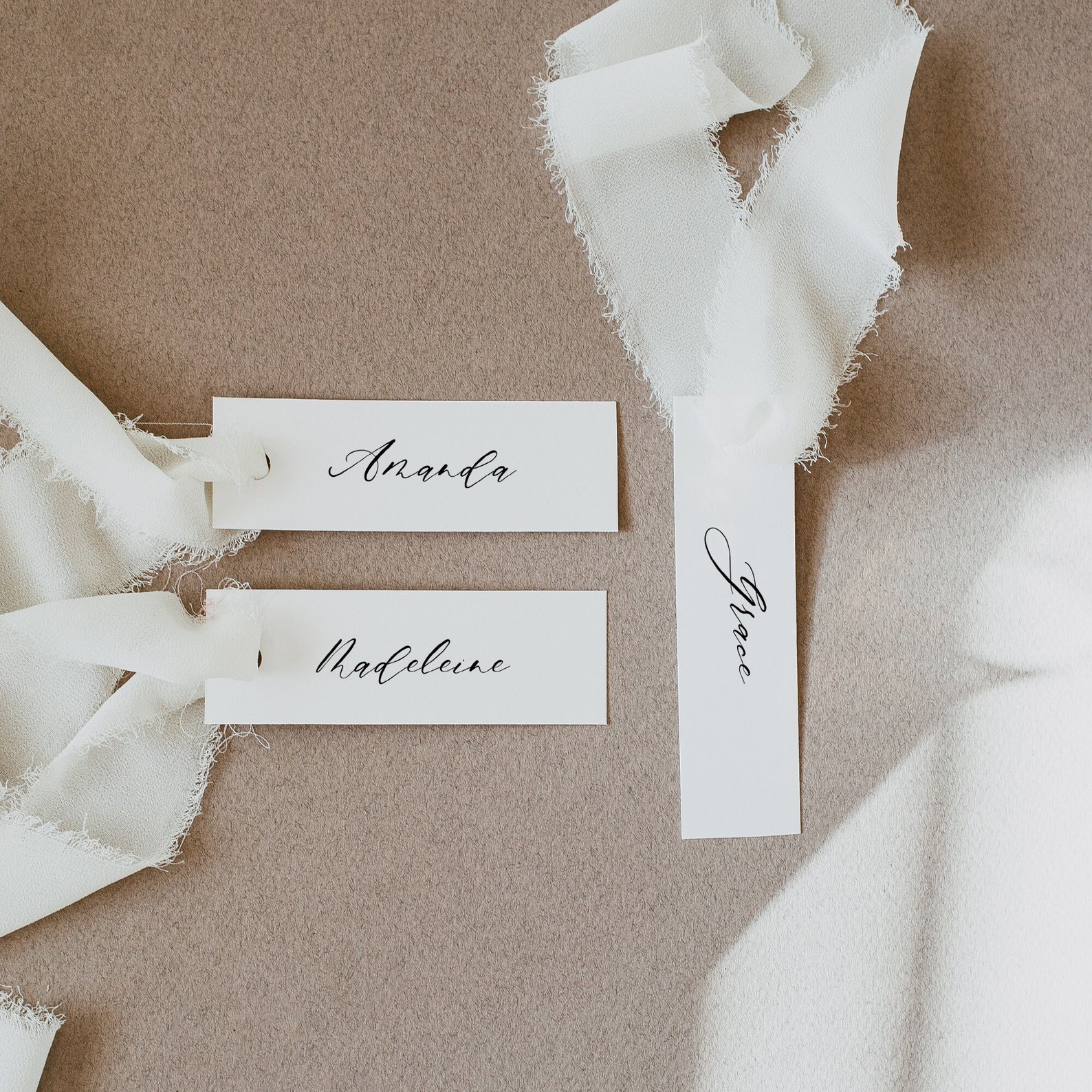 Printable Wedding Menu & Narrow Place Card Template Set With ...