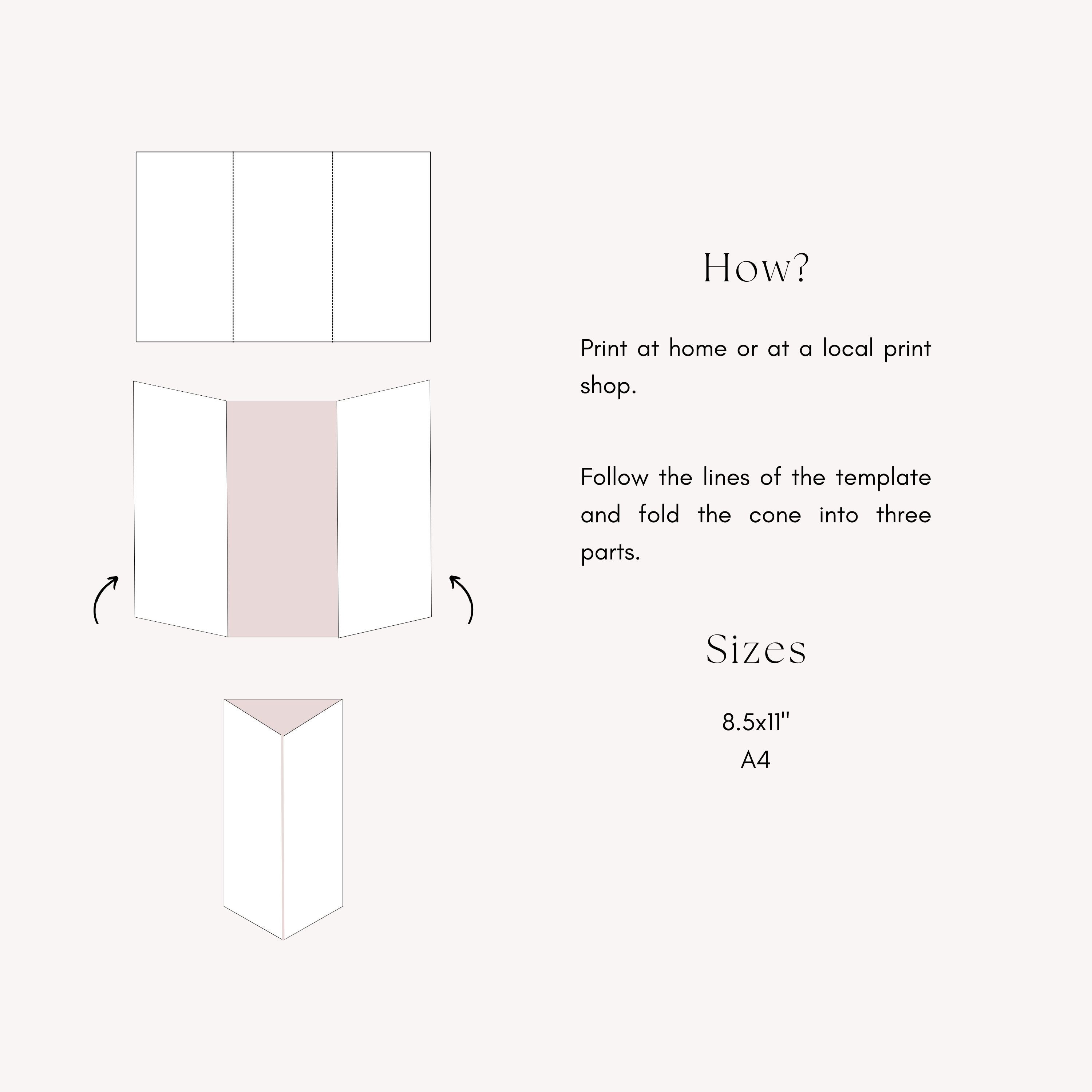 Printable Trifold Table Sign Template With Flowers, Minimalist Folded ...