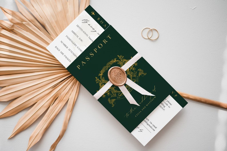 Boarding Pass Wedding Invitation Template Suite With Photo and - Etsy