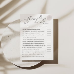 Minimalist Guess the Number Game, Printable Guessing Game, Editable ...