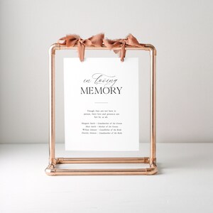 Printable in Loving Memory Wedding Table Sign Design, Memory Reception ...