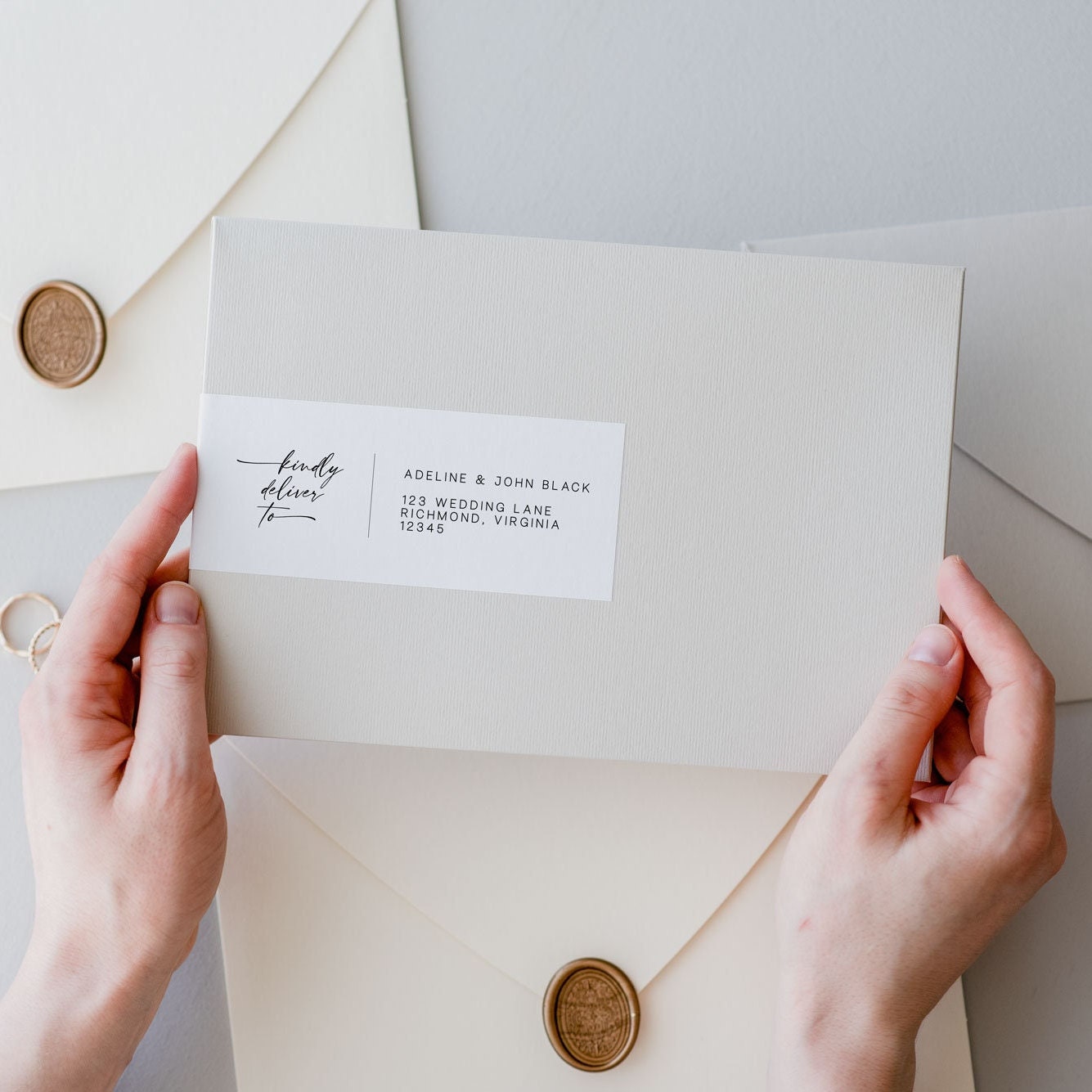 Envelopes Address Label Template Printable Minimalist Wrap Around ...