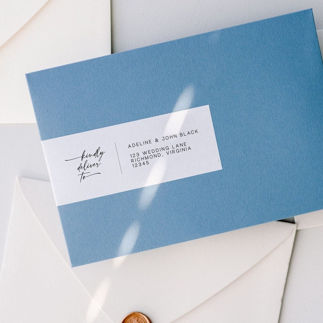 Envelopes Address Label Template Printable Minimalist Wrap - Etsy
