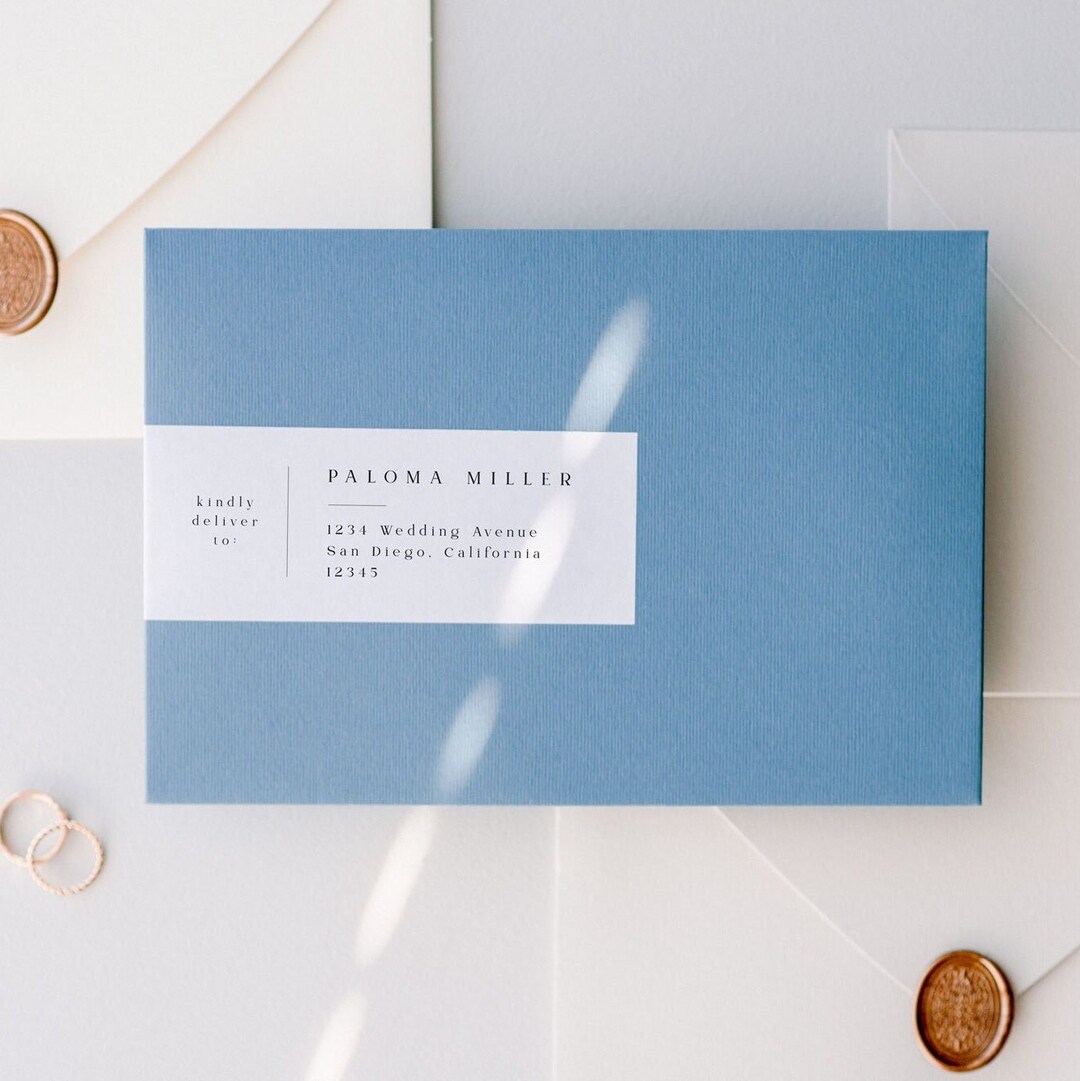 Printable Address Label Template, Minimalist Wrap Around Sticker for ...