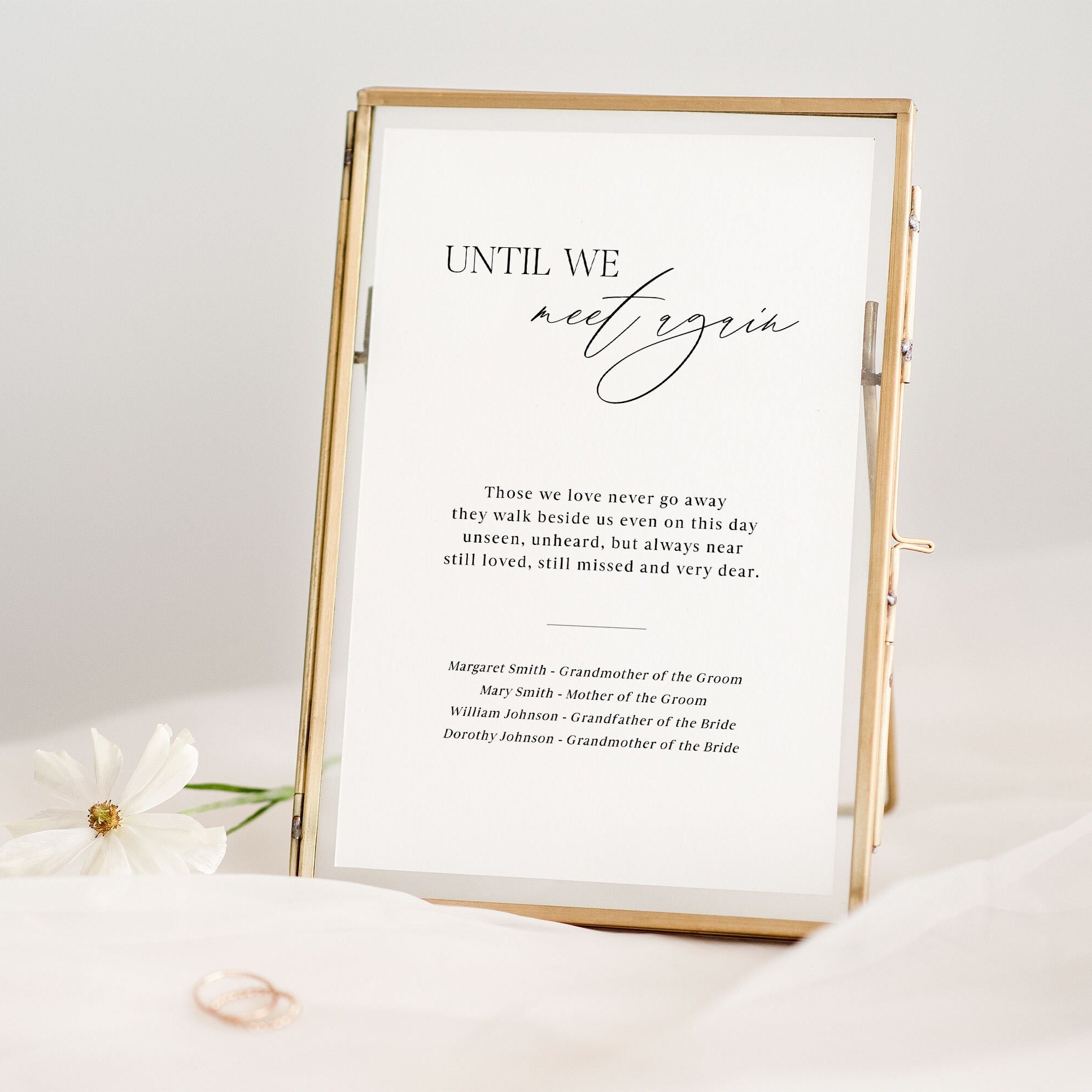 Printable Until We See Again Wedding Table Sign Design, in Loving ...