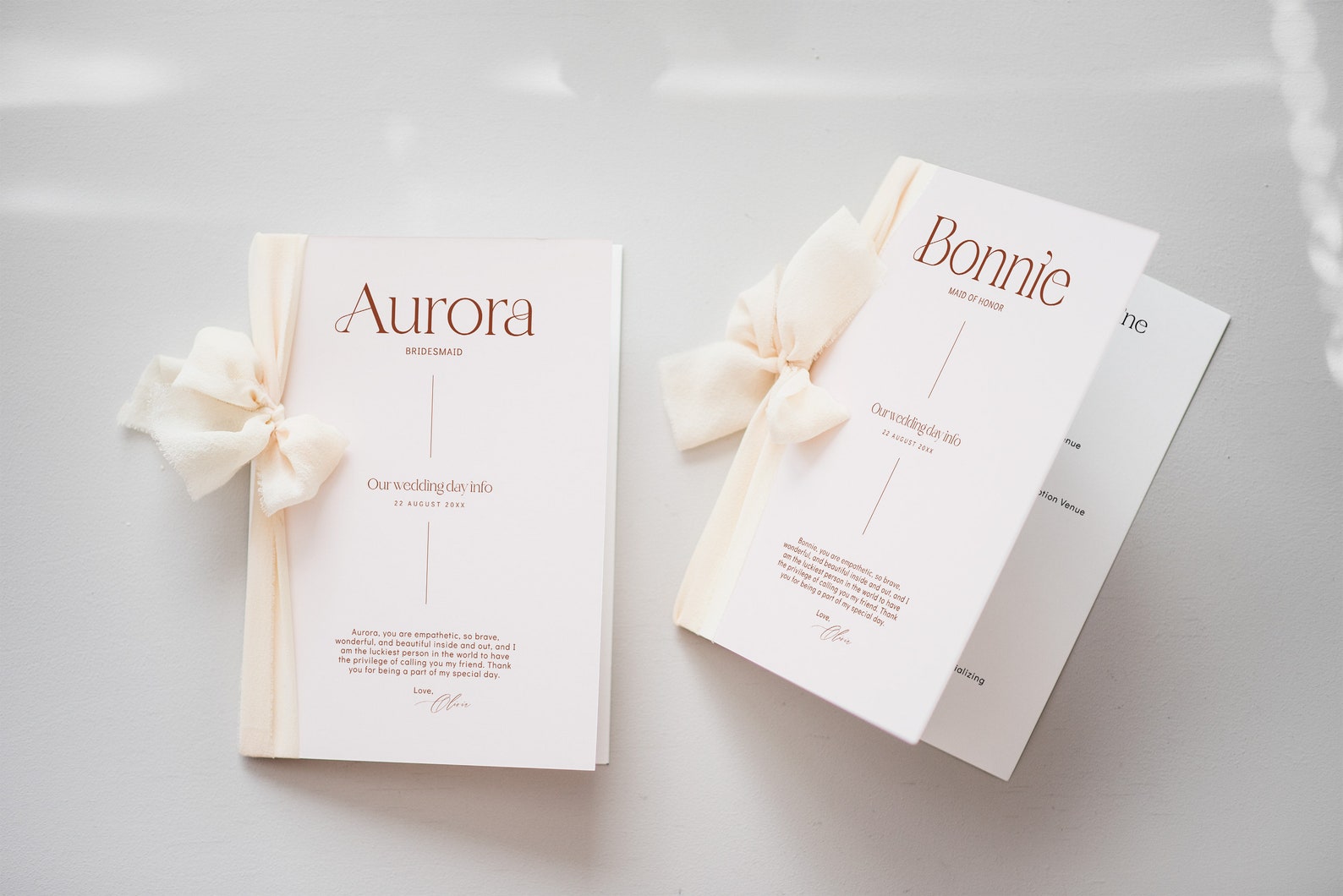 Bridal Party Info Booklet Template for Bridesmaids and - Etsy