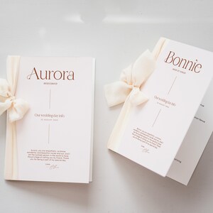 Bridal Party Info Booklet Template for Bridesmaids and Groomsmen in ...