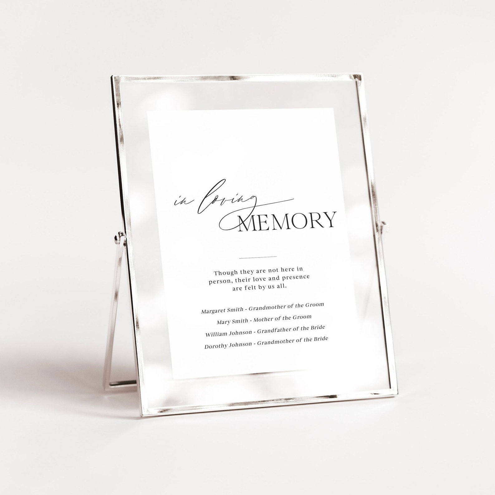 Printable in Loving Memory Wedding Table Sign Design, Memory Reception ...