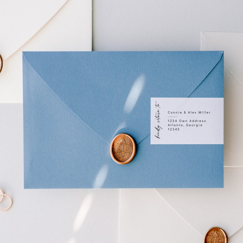 Printable Address Label Template, Wrap Around Sticker for Envelope ...