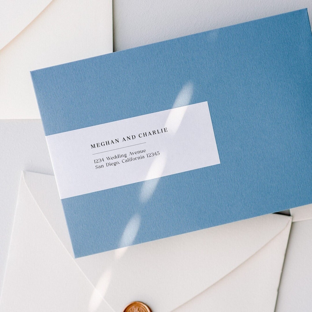 Printable Address Label Template, Minimalist Wrap Around Sticker for ...