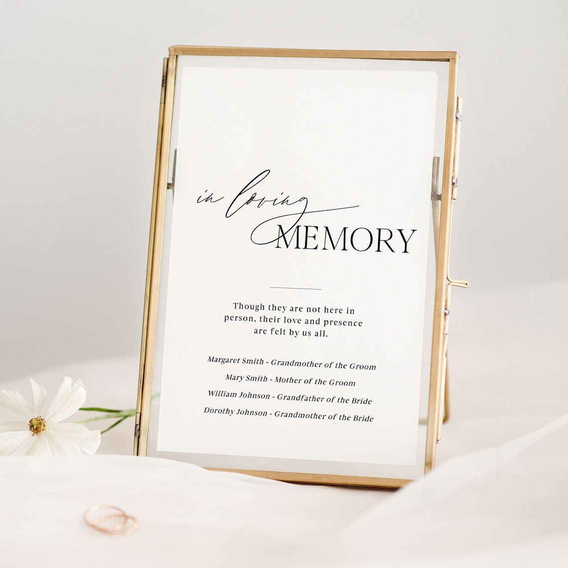 Printable in Loving Memory Wedding Table Sign Design, Memory Reception ...