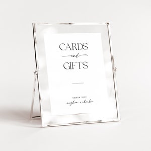 Wedding Gift Table Sign Template, Modern Editable Reception Gift Sign ...