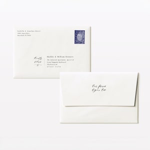 Minimalist Calligraphy Envelope Template, Wedding Addressed Envelope Template With Script Font ...