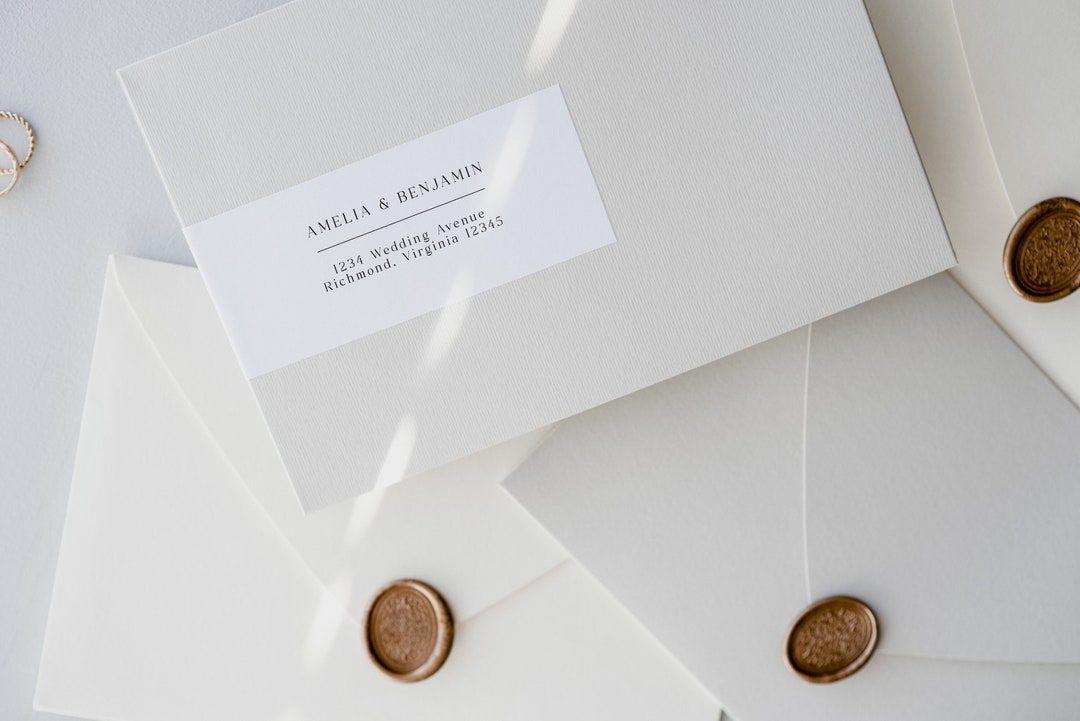 Printable Address Label Sticker Template Minimalist Wrap Around Labels ...