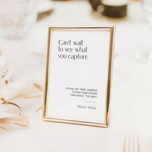 Disposable Camera Sign Template, Minimalist Capture the Memories Sign ...