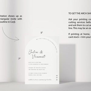 Half Arch Wedding Invitation Template Suite in Terracotta - Etsy