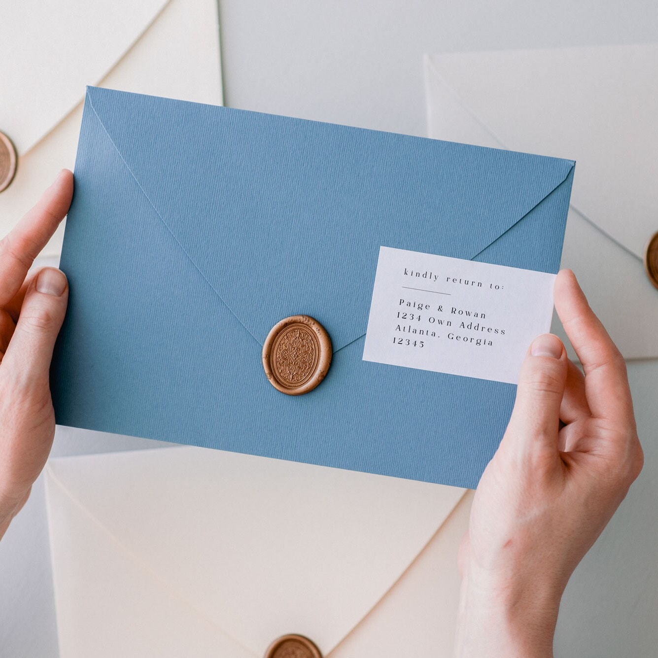 Printable Address Label Template, Minimalist Wrap Around Sticker for ...