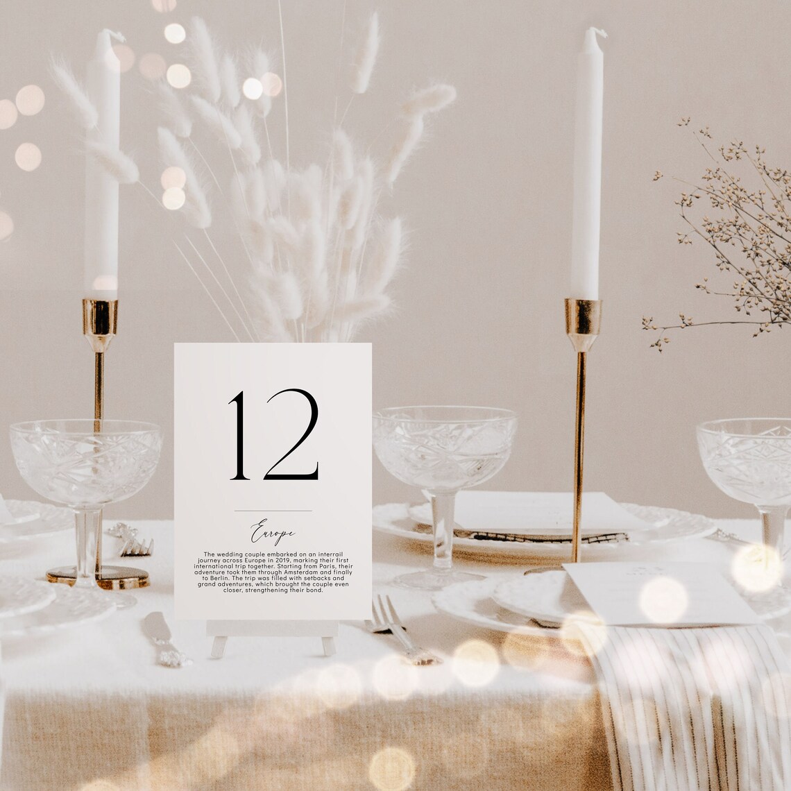 Fun Facts Table Number Cards With Visited Places, Memory Wedding Travel ...