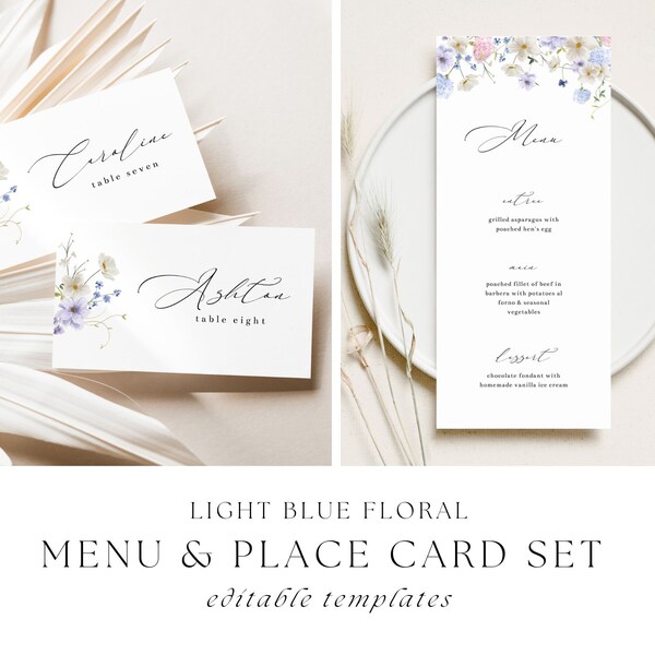 Menu Place Cards - Etsy
