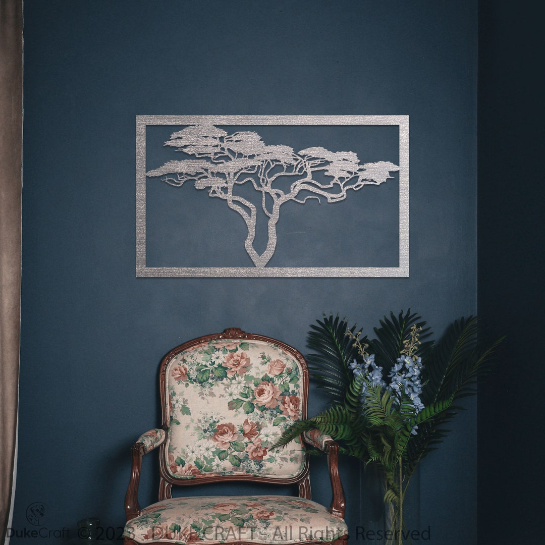 Wooden African Tree Modern Wall Hanging Contemporary Wooden Wall Art ...