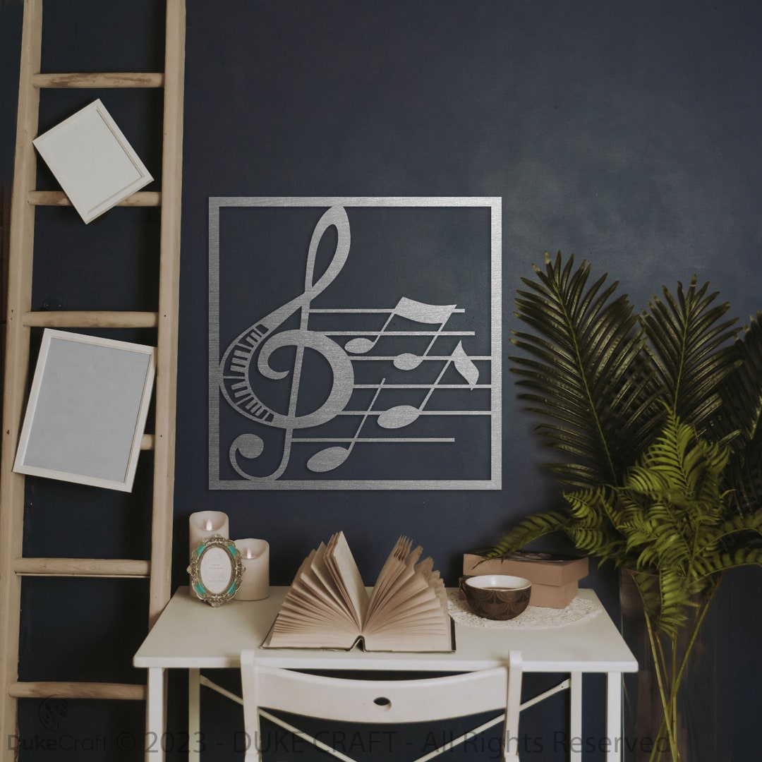 Wooden Music Notes Wall Art, Expressive Clef Design for Musicians ...