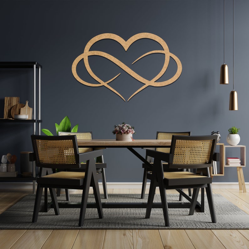 Wooden Infinity Heart Wall Art Infinity Love Couples Art Home - Etsy UK