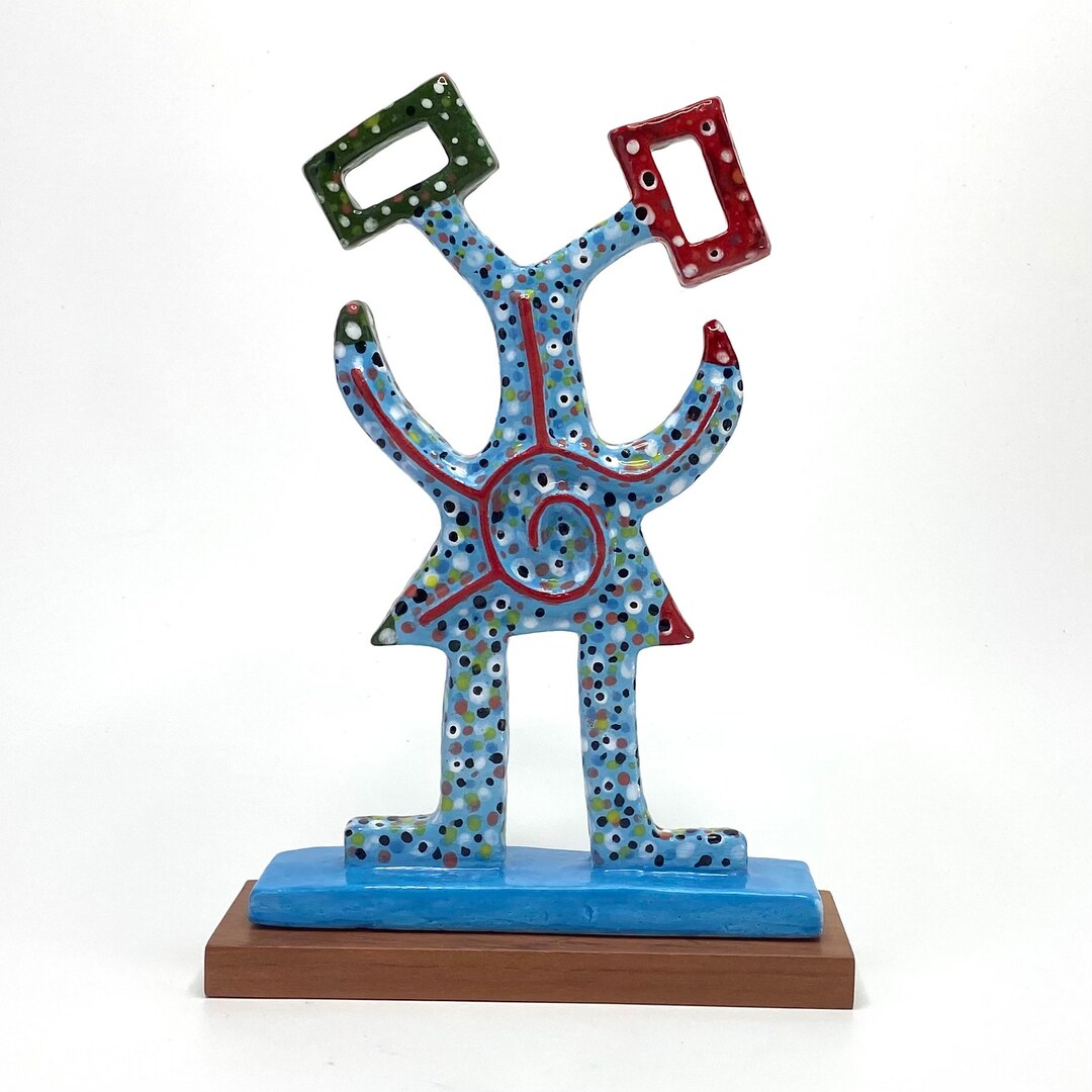 Charlie Two Heads, Ceramic Sculpture by Stefan Mager - Etsy