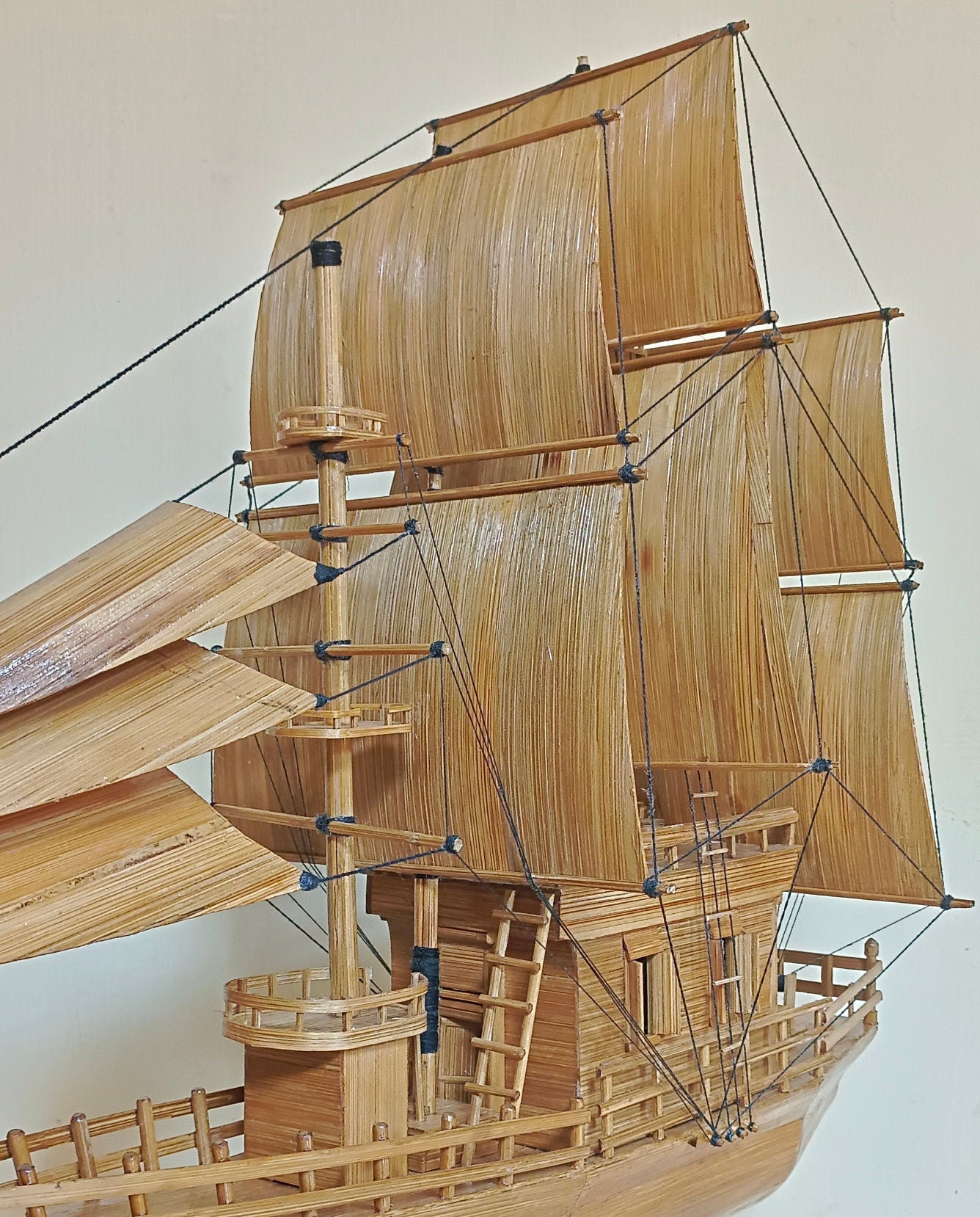 Ship Model Bamboo Ship Model Handmade Ship Model 30 - Etsy Australia