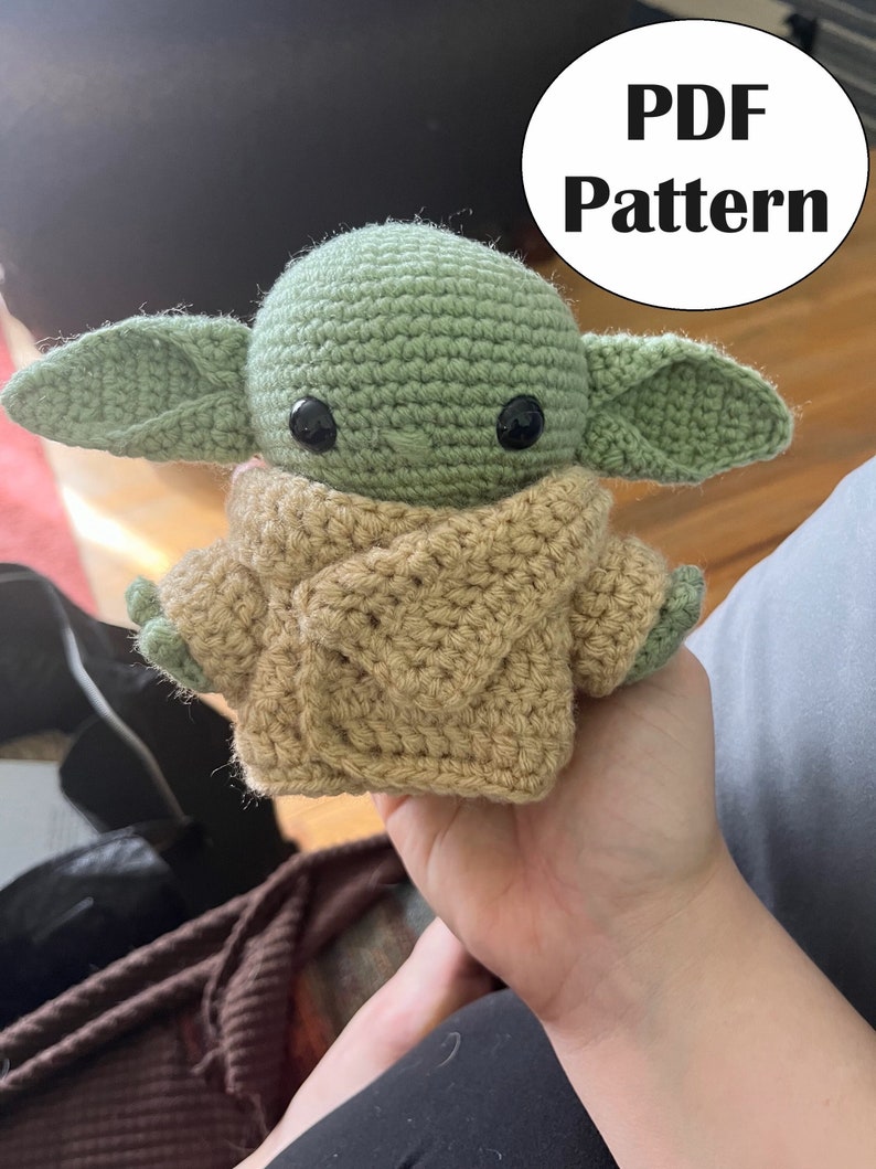 PDF PATTERN Handmade Crochet Pattern Baby Yoda Grogu Amigurumi Plushie ...