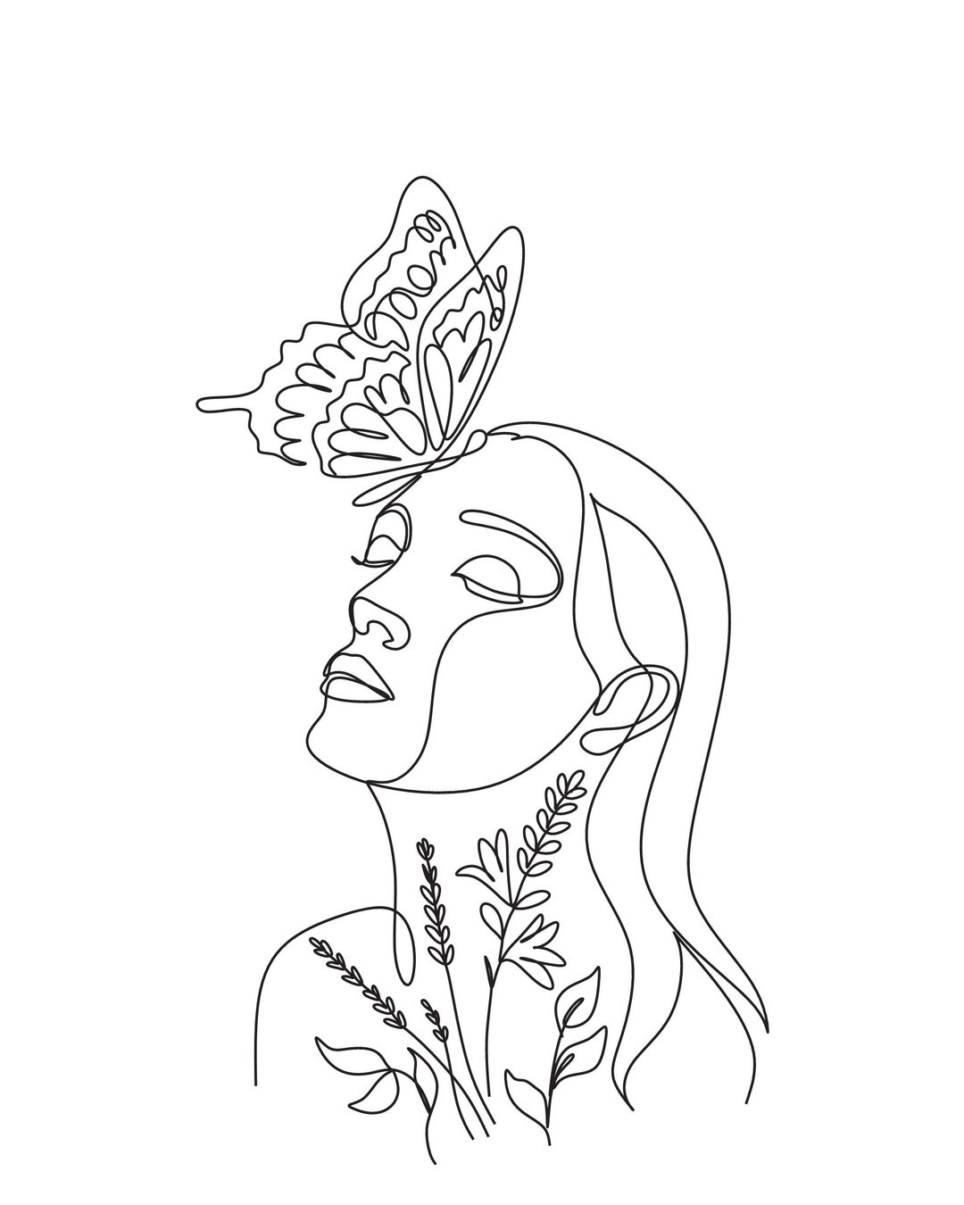 Digital Print Line Drawing Portraits - Etsy