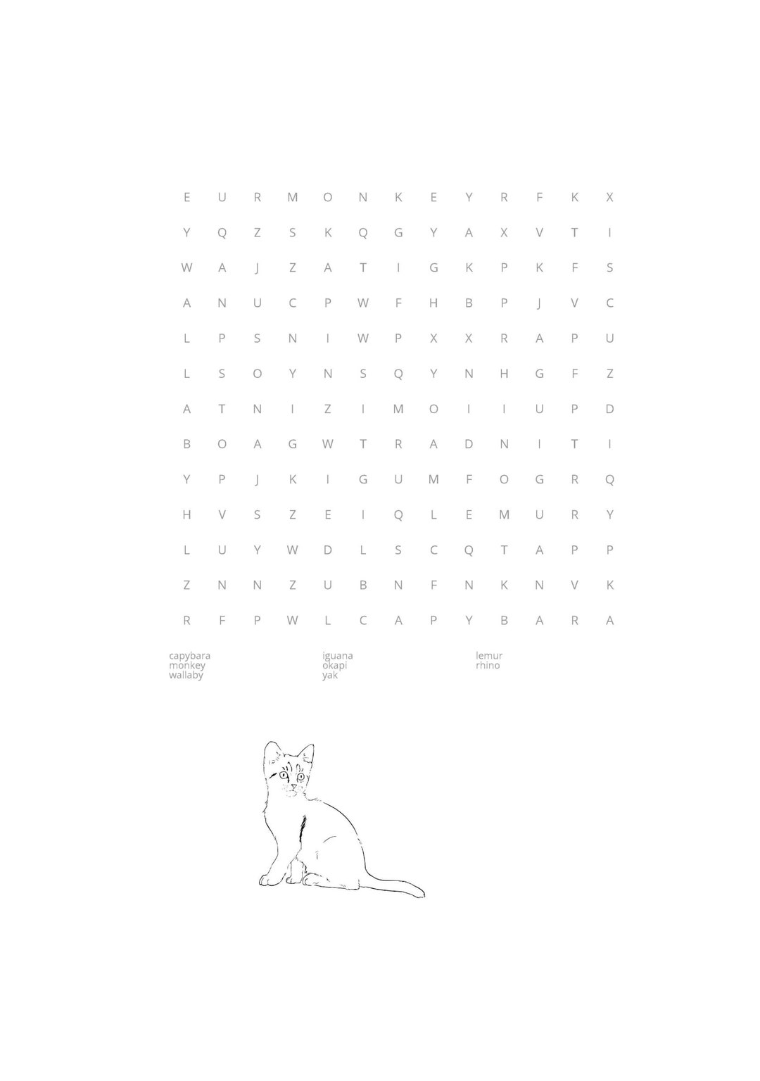 5 Printable Animal Themed Activity Pages - Etsy