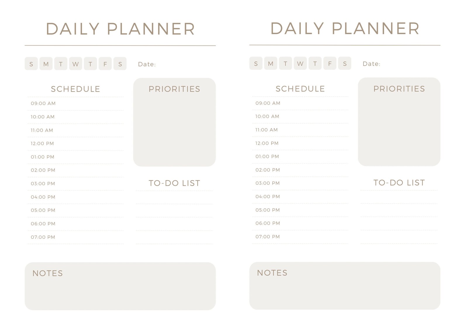 Minimalist Daily Planner, Printable Daily Planner, to Do List - Etsy