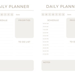 Minimalist Daily Planner, Printable Daily Planner, to Do List - Etsy