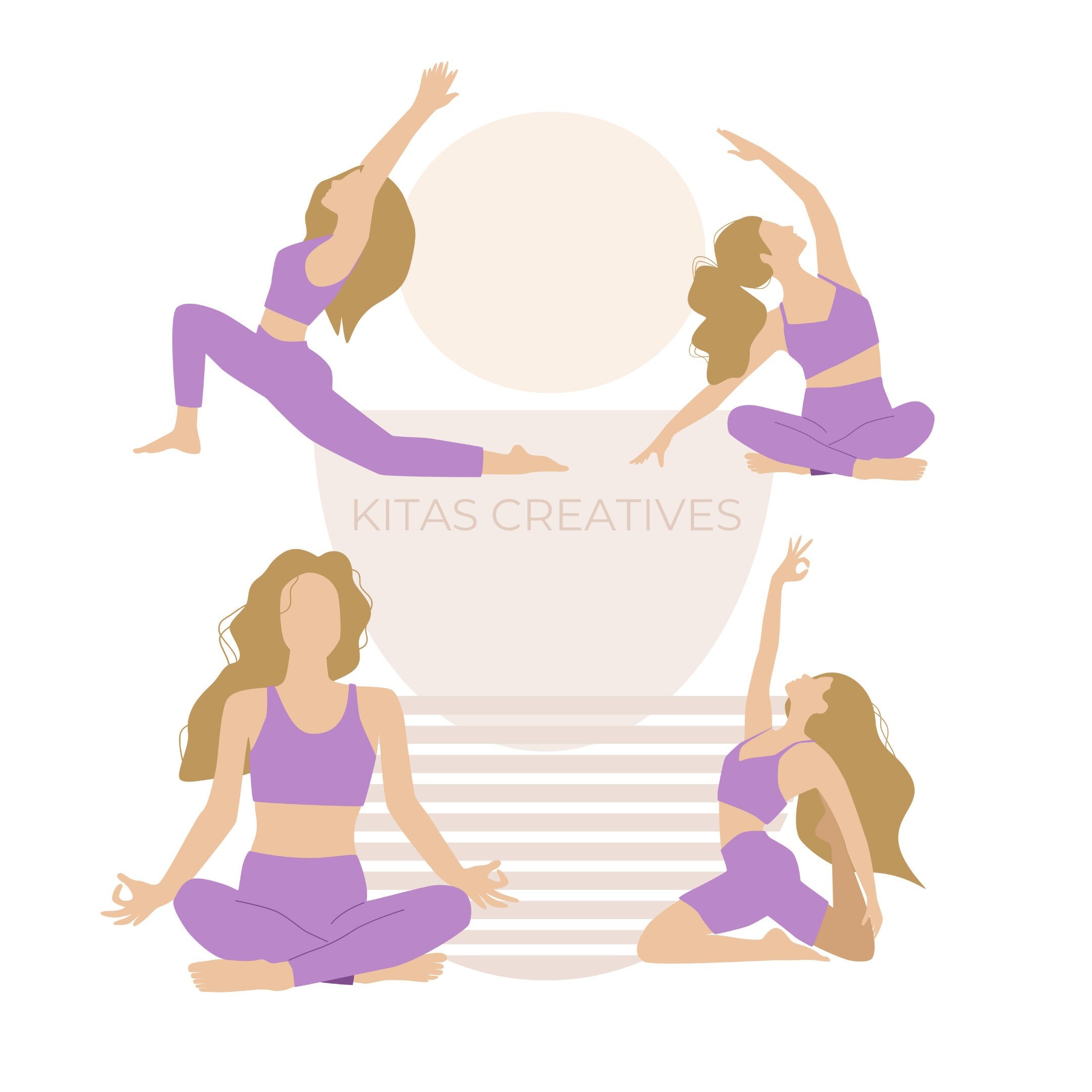 Yoga Clipart, 8 Printable Yoga Graphics, Yoga Poses, Digital Stickers ...