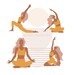 Yoga Clipart, 8 Printable Yoga Graphics, Yoga Poses, Digital Stickers ...