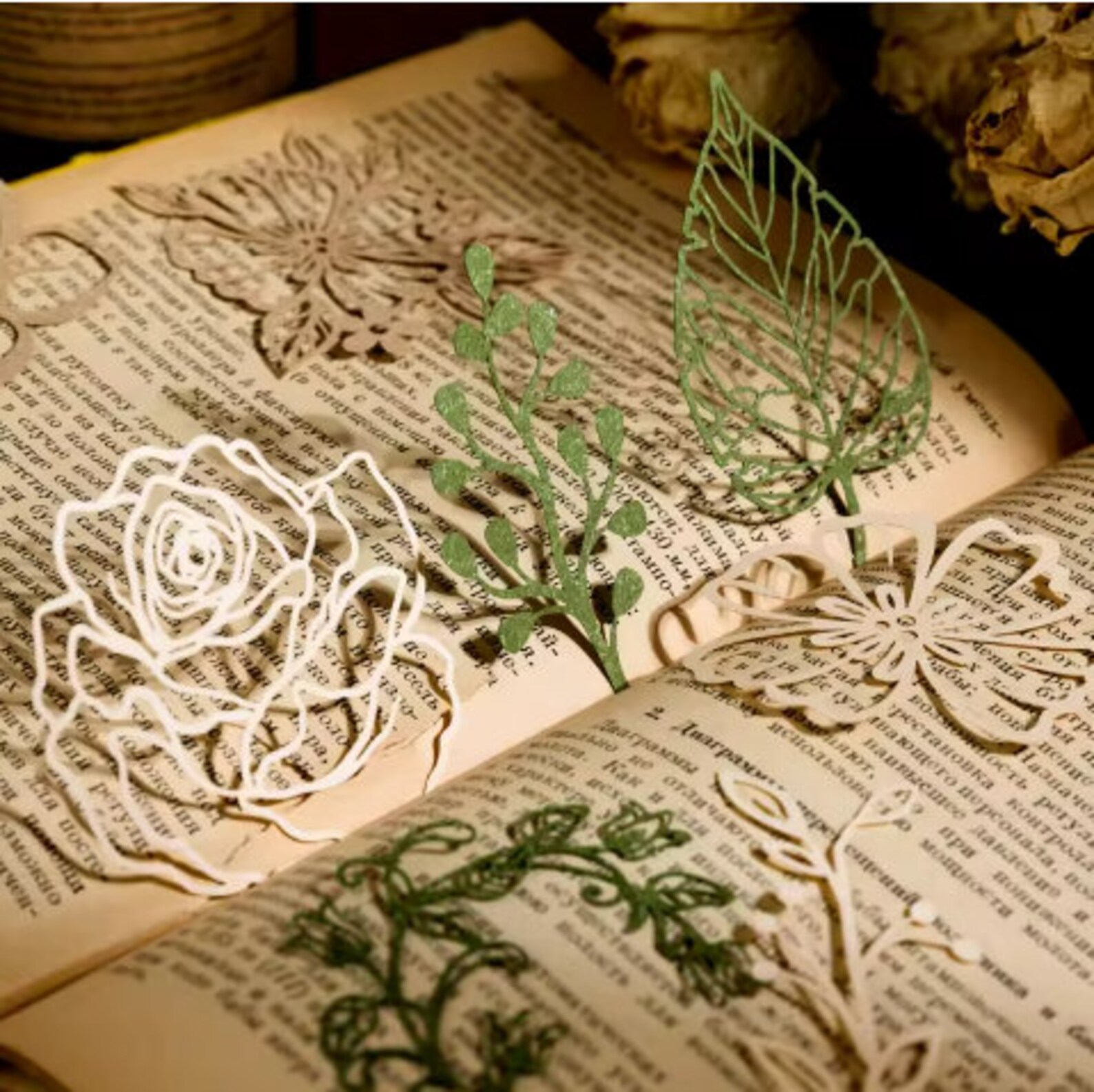 20 PCS Aesthetic Hollow Craft Paper S and Collages | Scrapbooking and ...