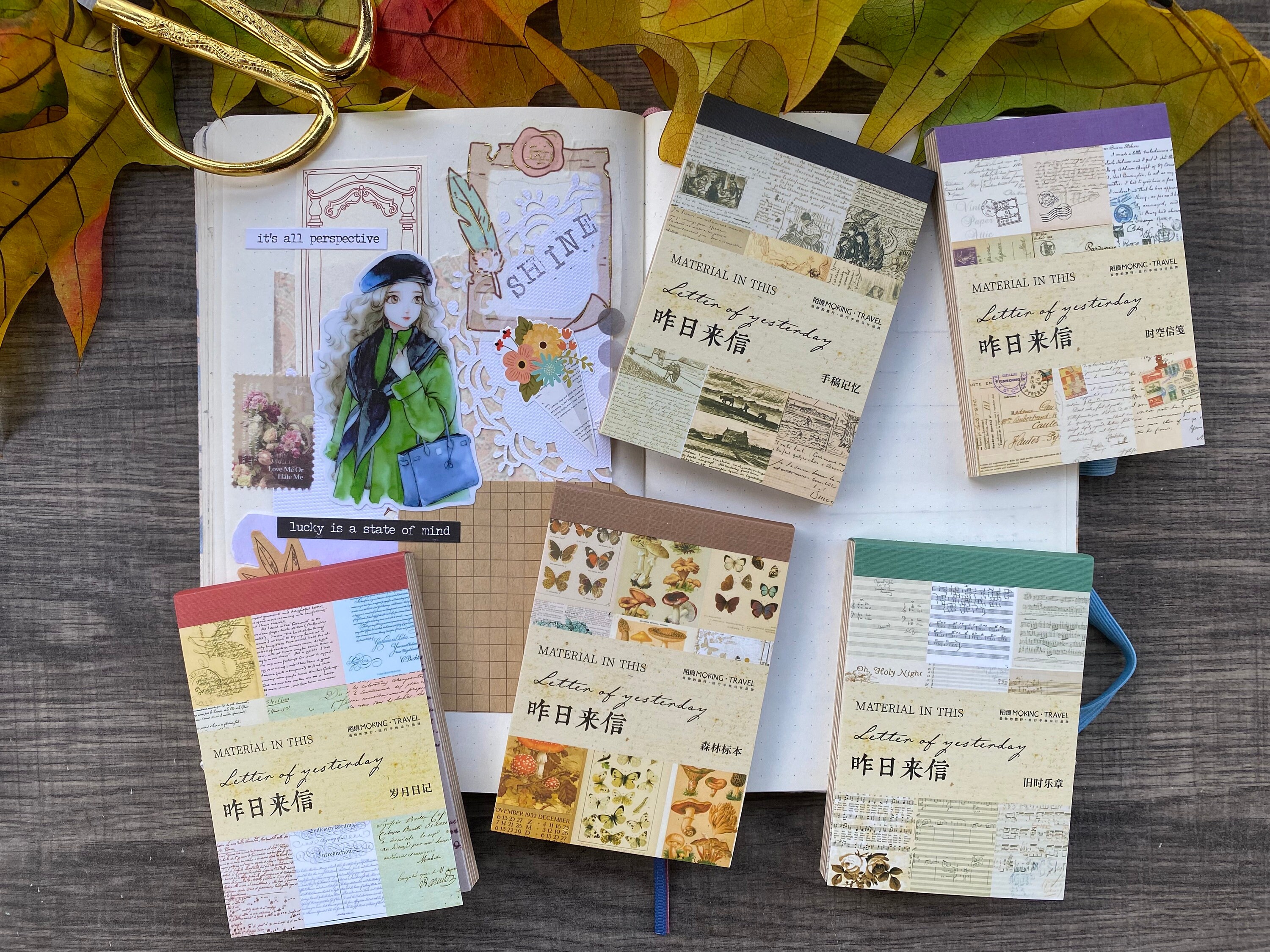 60 PCS Ephemera Junk Journal Paper Pad Scrapbooking and Journaling ...