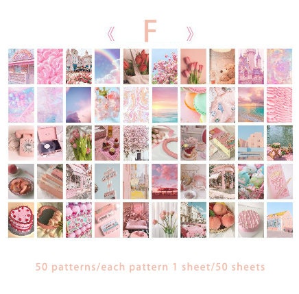 50 PCS Aesthetic Scenery Mini Sticker Book | Scrapbooking and ...