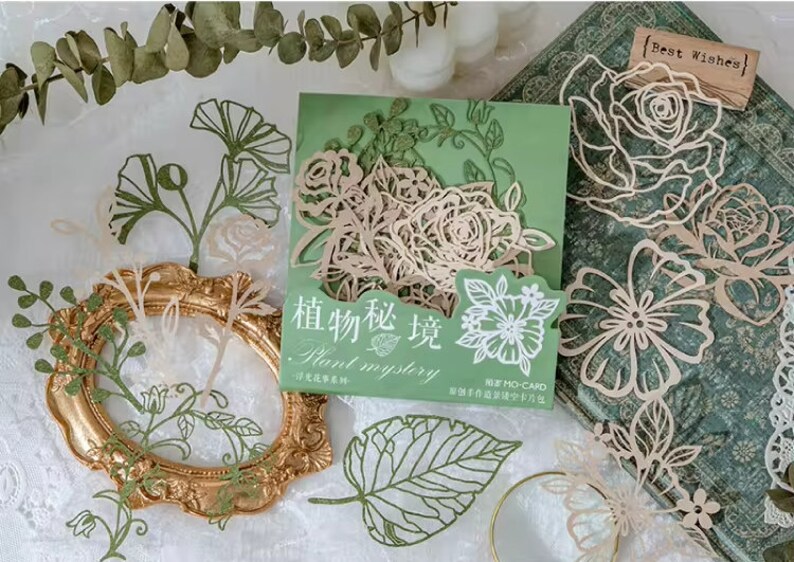 20 PCS Aesthetic Hollow Craft Paper S and Collages | Scrapbooking and ...