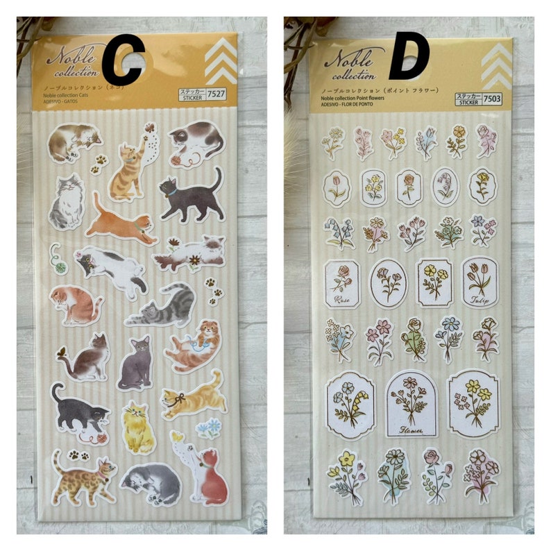 Sticker Sheets Scrapbooking and Journaling Supplies Daiso Stickers ...