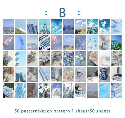 50 PCS Aesthetic Scenery Mini Sticker Book | Scrapbooking and ...