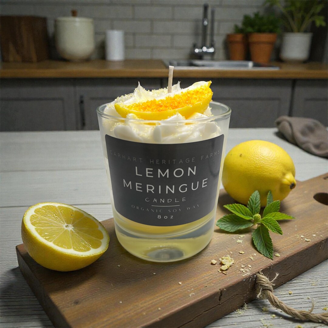 Lemon Meringue Dessert Candle - Etsy