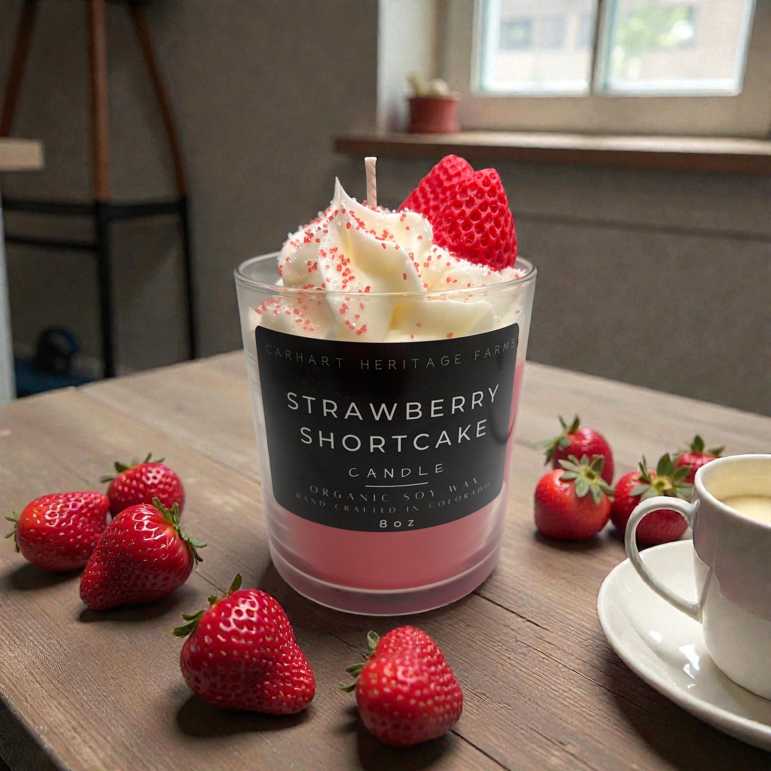 Strawberry Shortcake Dessert Candle - Etsy
