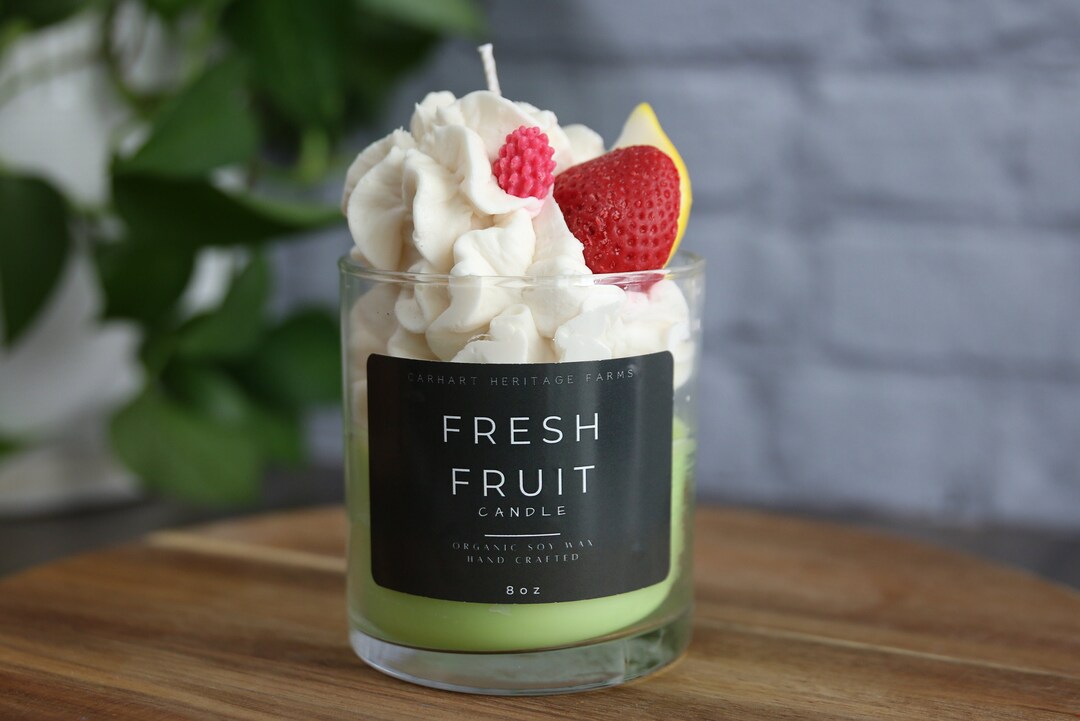 Fresh Fruit Dessert Candle - Etsy