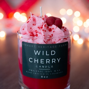 Wild Cherry Dessert Candle - Etsy